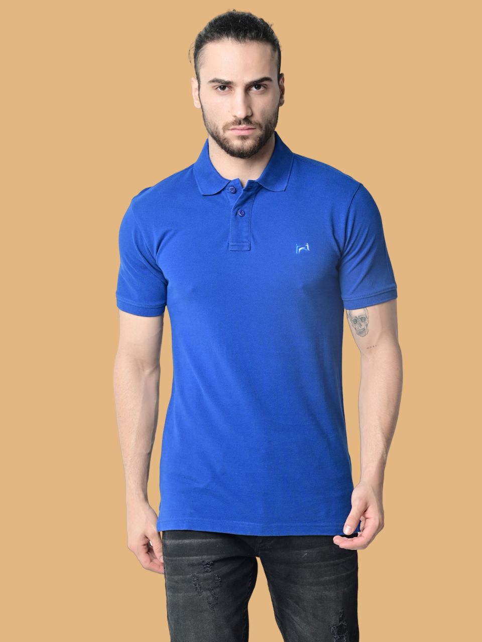 Flawless Men Bug Blue Organic Polo T-Shirt – Being Flawless