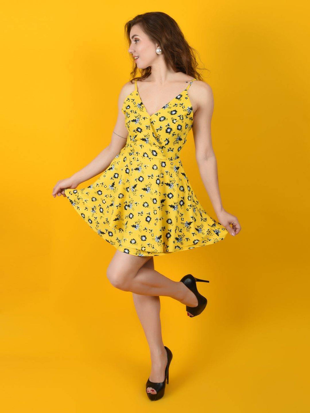 Flawless Yellow Beach Mini Playsuit For Women | LUNA – Being Flawless